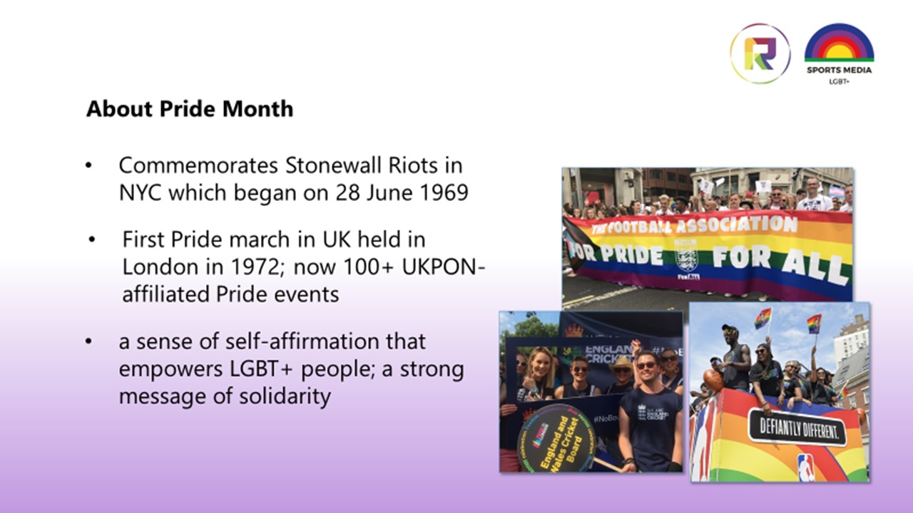 Pride Month: Communicating LGBT+ inclusion in sport